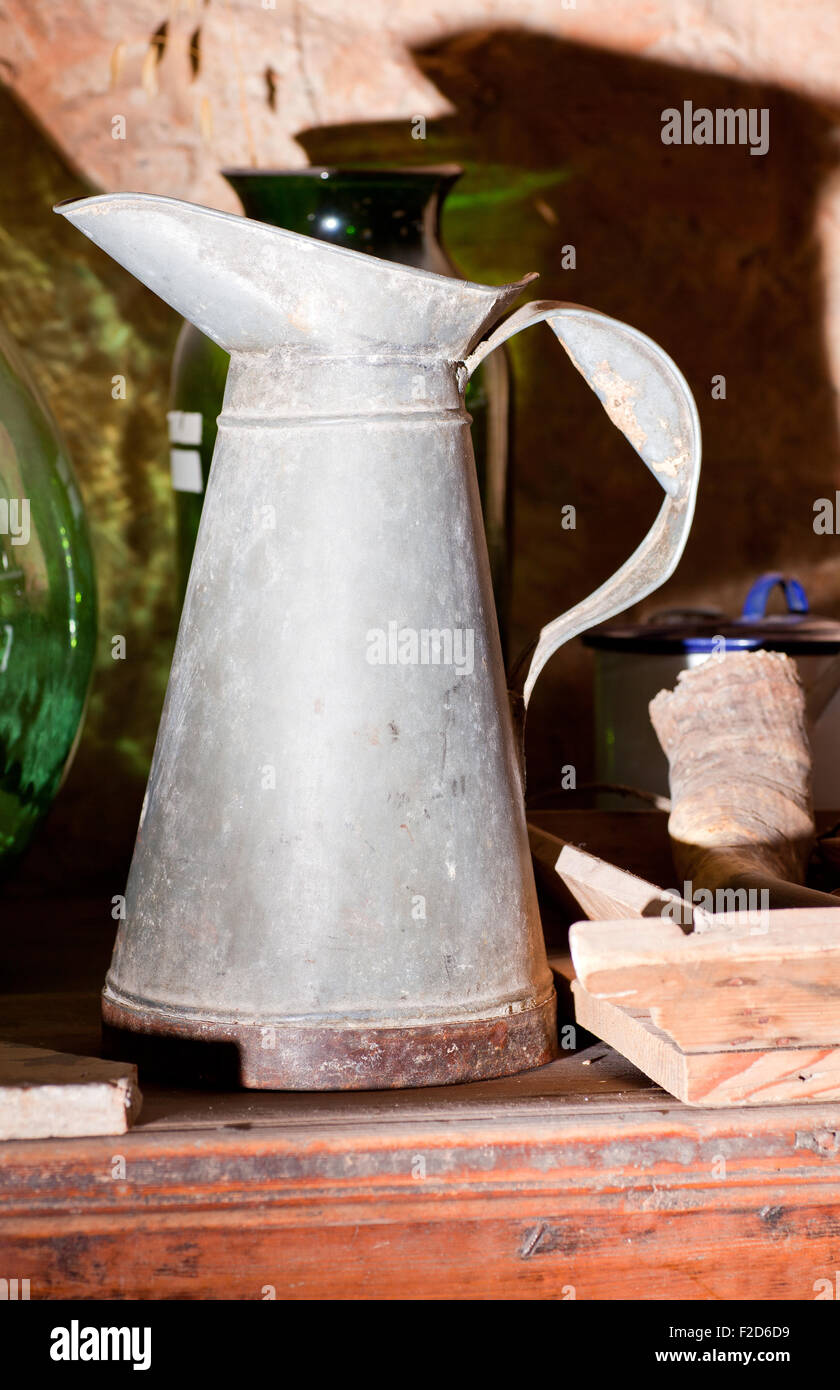 Photo of an iron pitcher Stock Photo - Alamy