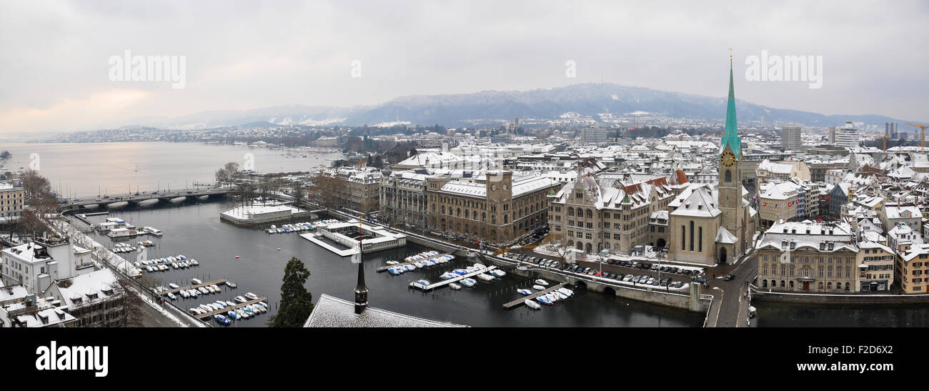 Winter panorama zurich hi-res stock photography and images - Alamy