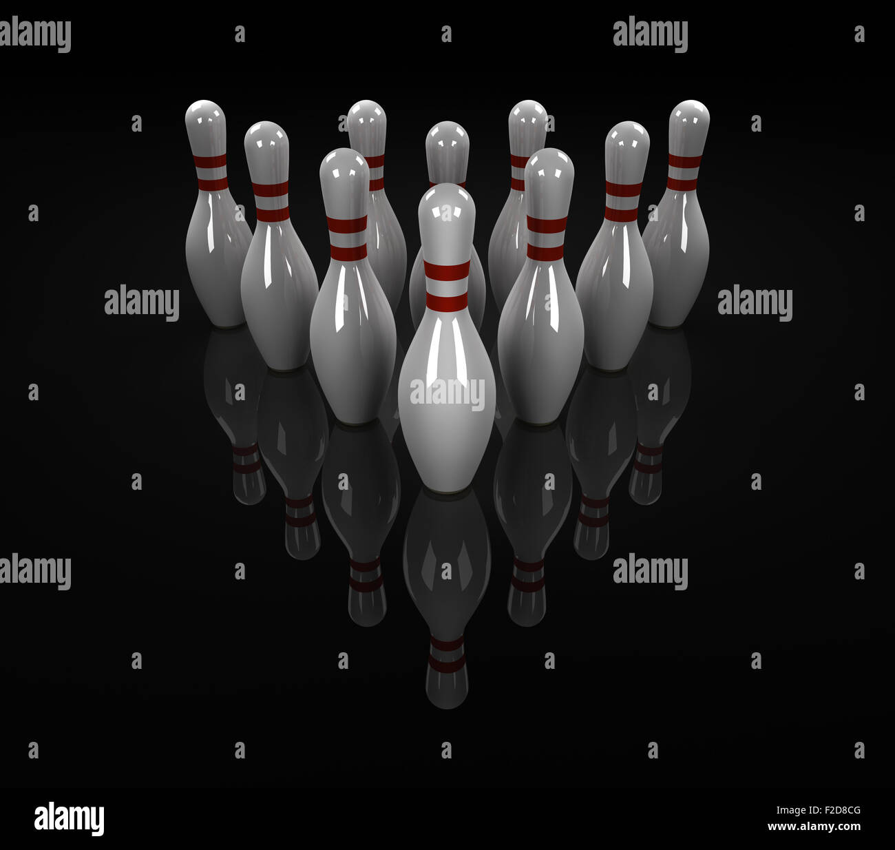 Bowling ten pin , This is a computer generated and 3d rendered picture ...