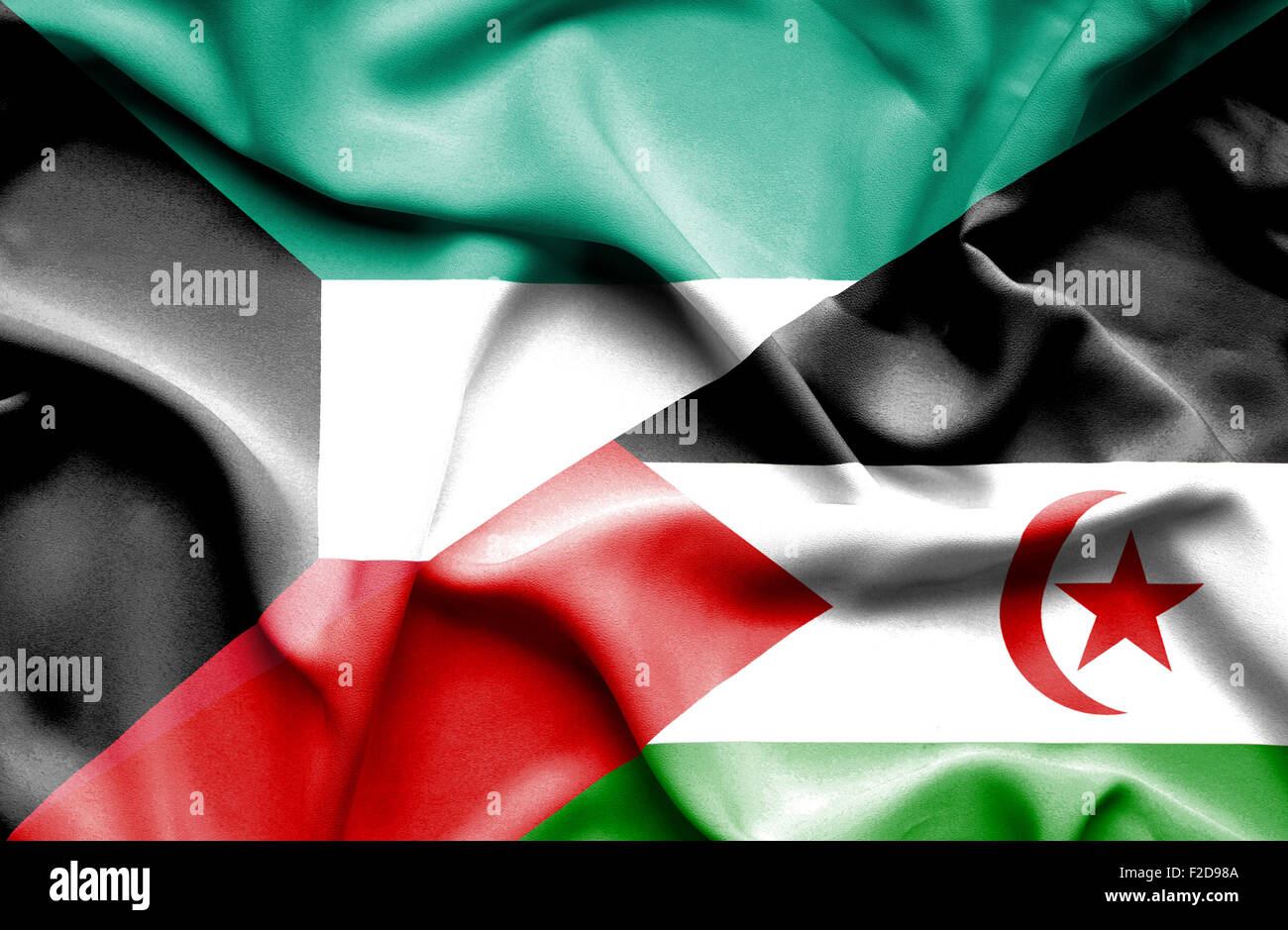 Kuwait western sahara flag hi-res stock photography and images - Alamy