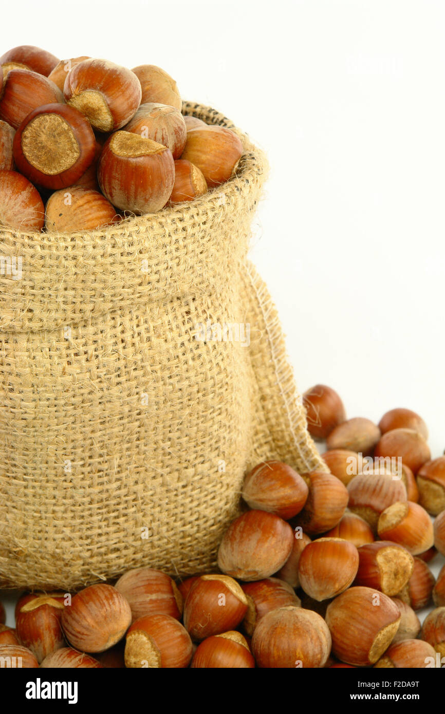 Hazelnut in Bag Stock Photo - Alamy