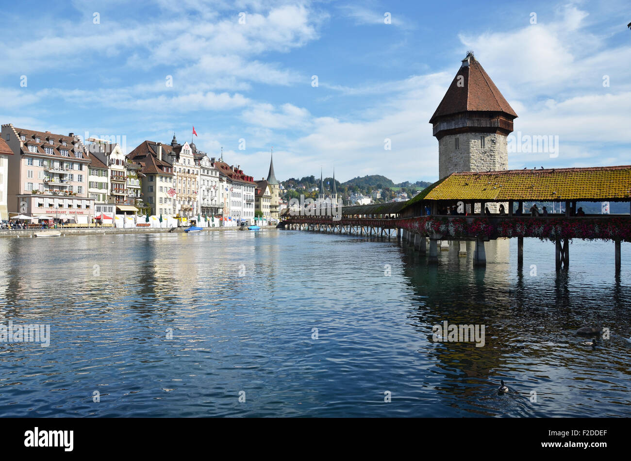 Lucerne chapel bridge fall hi-res stock photography and images - Alamy