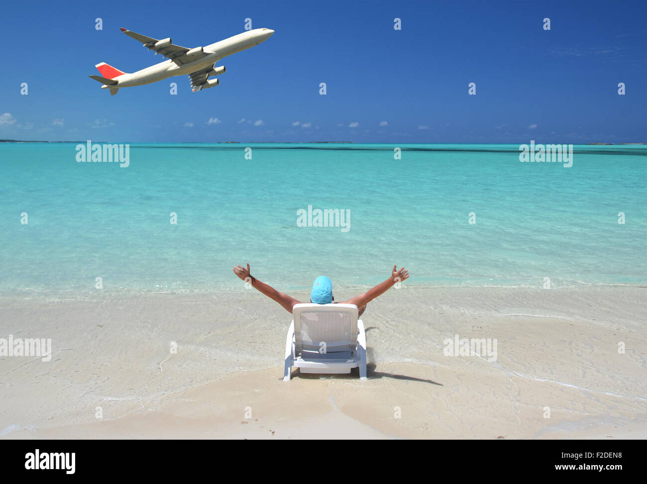 Beach scene. Exuma, Bahamas Stock Photo - Alamy