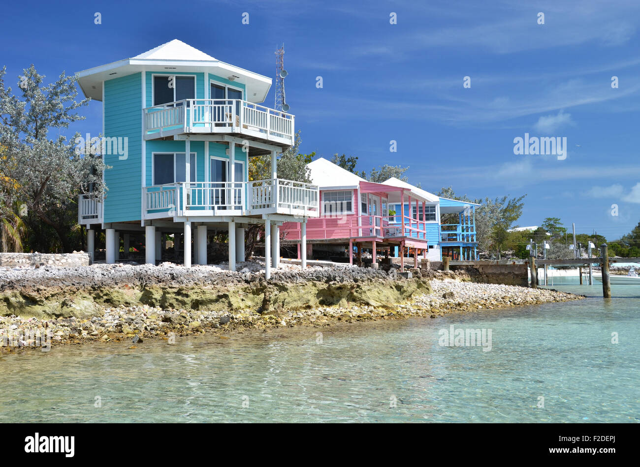 Staniel Cay Yacht Club. Exumas, Bahamas Stock Photo - Alamy
