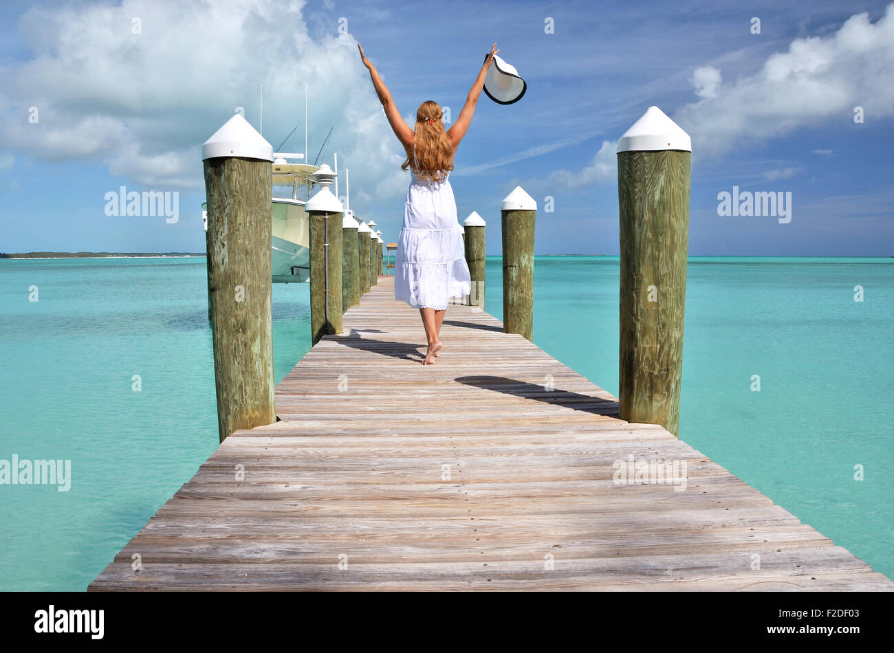 Bahamas woman beach hi-res stock photography and images - Alamy