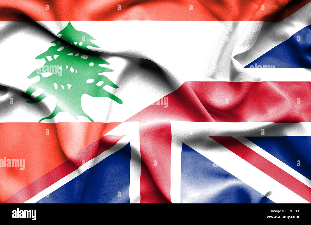 Uk great britain and lebanon flags hi-res stock photography and images ...