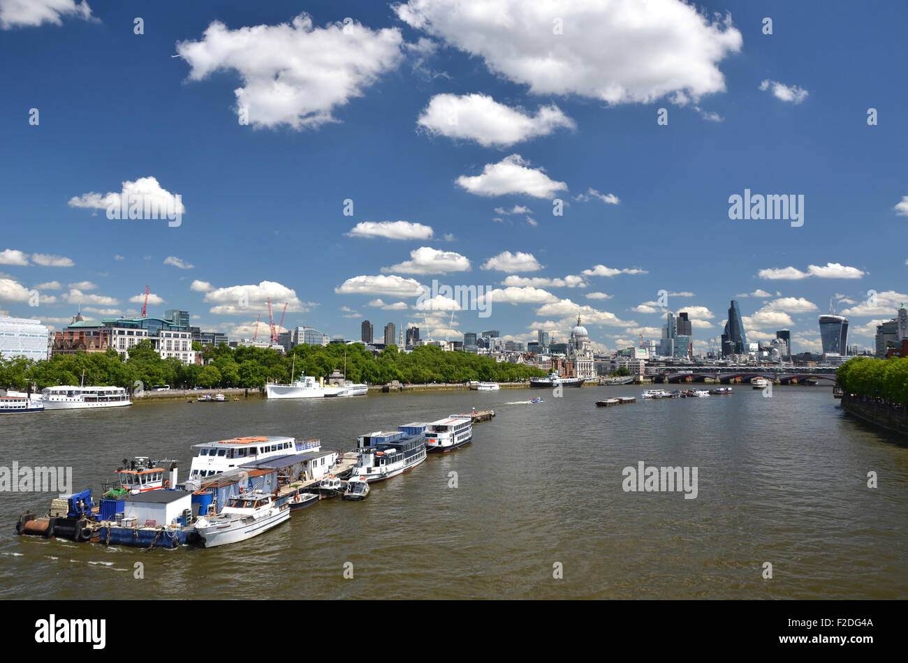 London across Thames river Stock Photo - Alamy