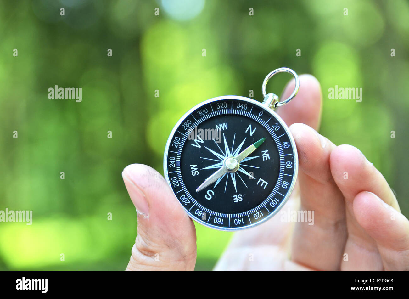 Compass in the hand Stock Photo - Alamy