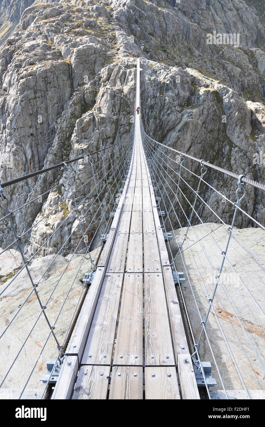 Trift Bridge, the longest 170m pedestrian-only suspension bridge in the ...