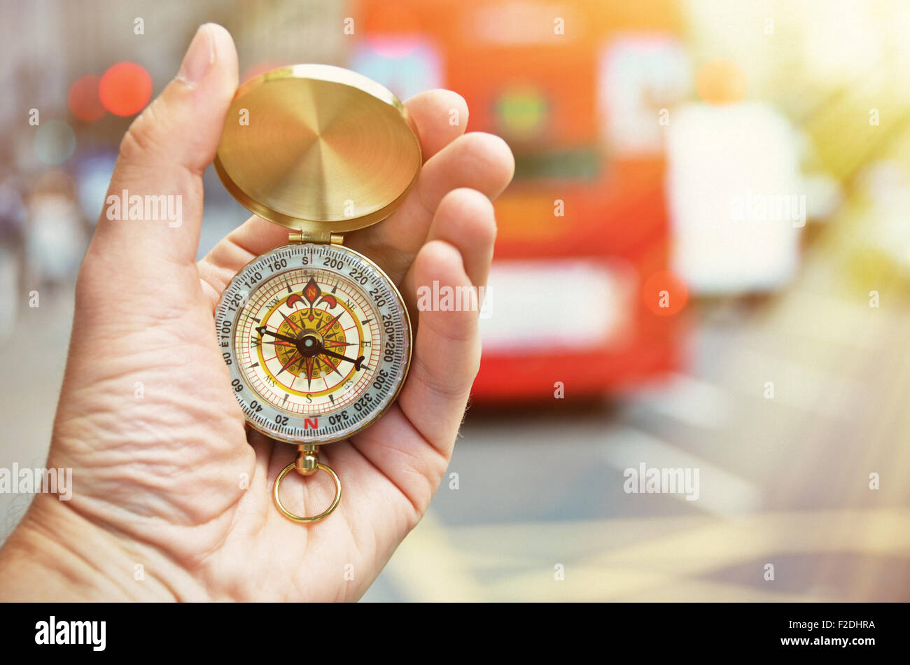 Hand compass red hi-res stock photography and images - Alamy