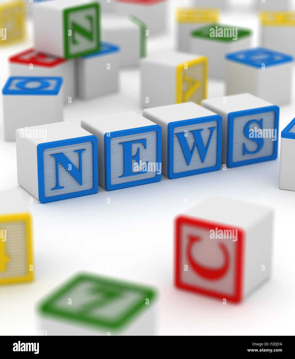 Colorful block - news , This is a computer generated and 3d rendered ...