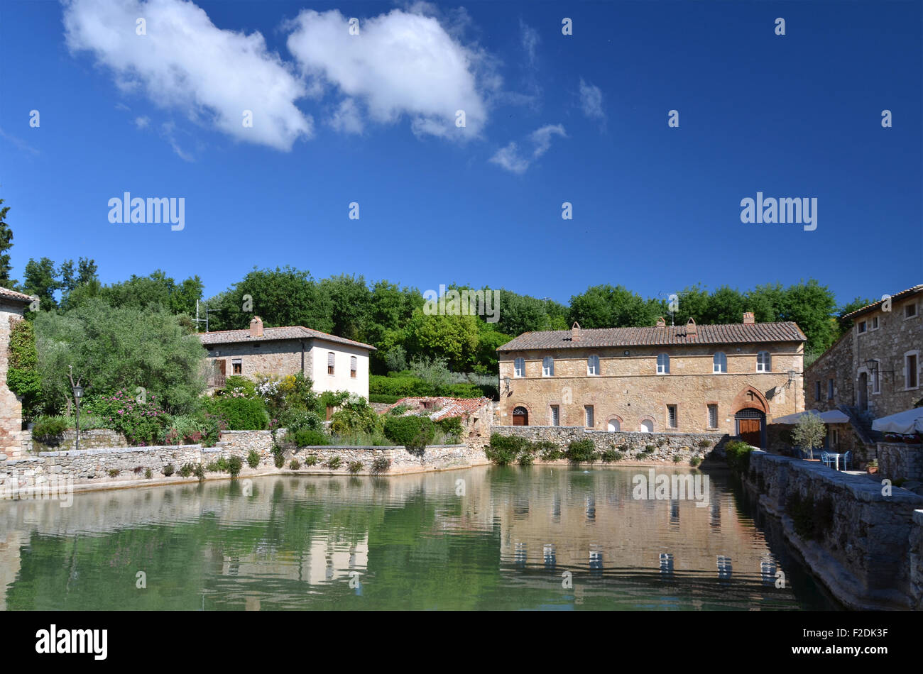 Ancient thermal bath in Bagno Vignoni, Italy Stock Photo - Alamy