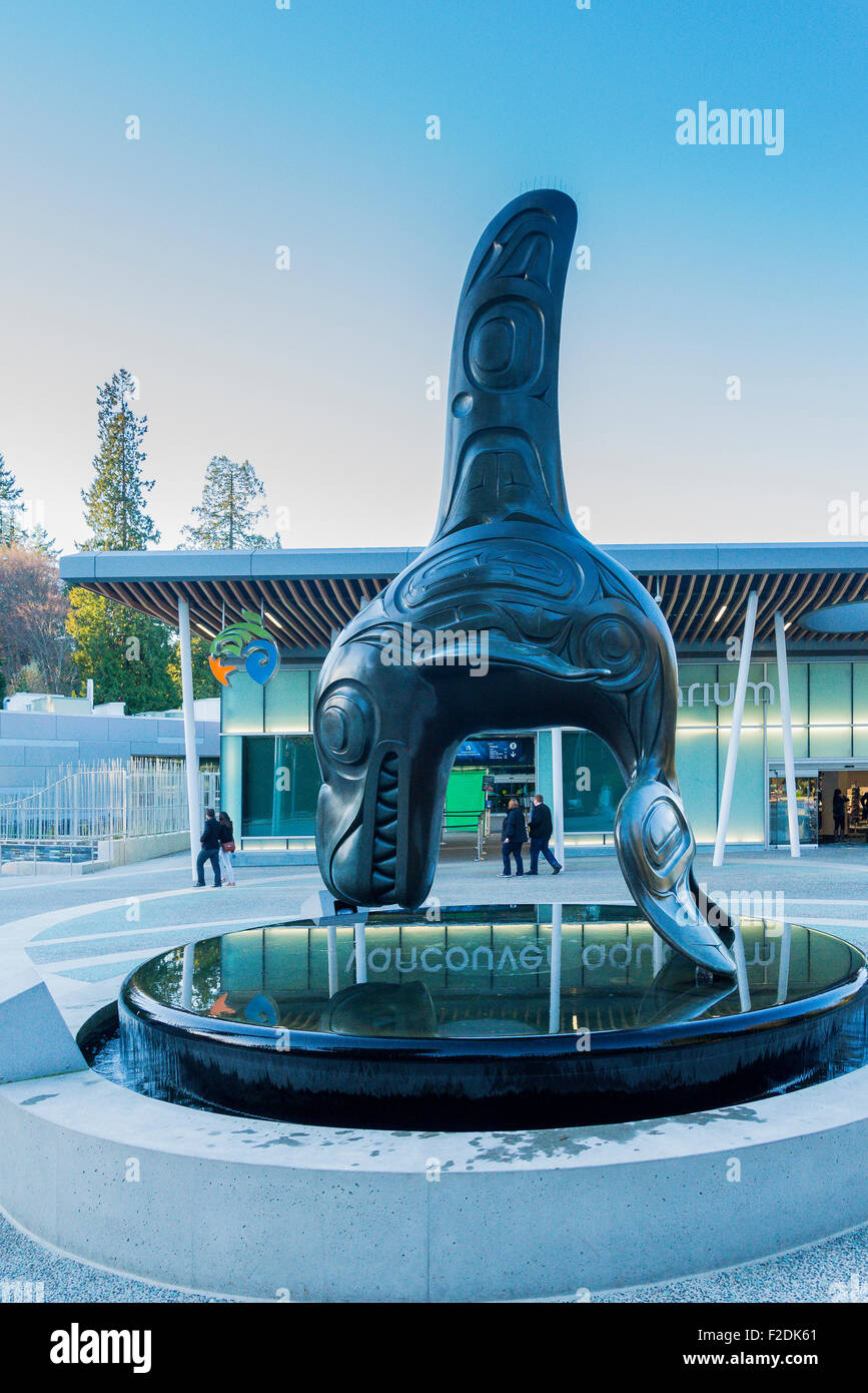 Bill Reid's bronze orca sculpture “Chief of the Undersea World” outside ...
