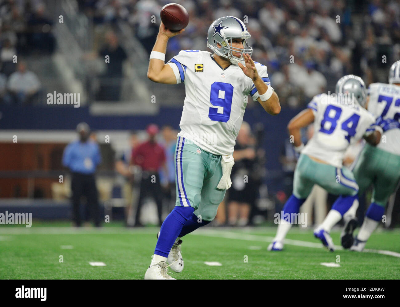 Sep 13, 2015: Dallas Cowboys quarterback Tony Romo #9 during an NFL ...