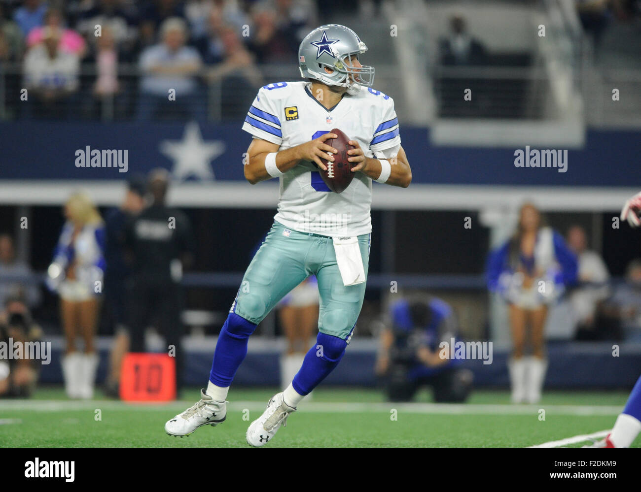 Sep 13, 2015: Dallas Cowboys quarterback Tony Romo #9 during an NFL ...