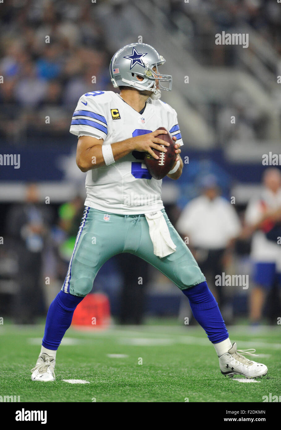 Sep 13, 2015: Dallas Cowboys quarterback Tony Romo #9 during an NFL ...