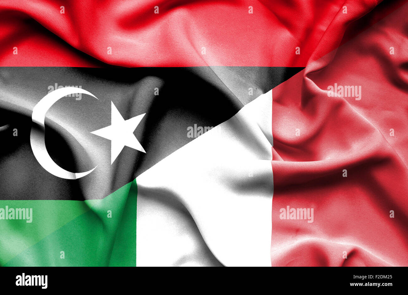Libya italy flags hi-res stock photography and images - Alamy