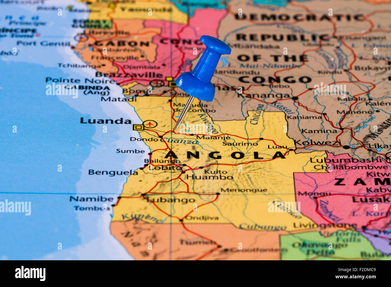 Map of angola hi-res stock photography and images - Alamy