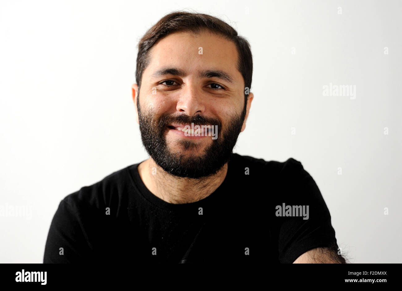 Bremen, Germany. 16th Sep, 2015. The Syrian bassist Raed Jazbeh ...