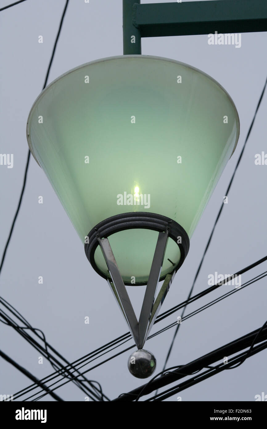 Cone lamp with metal ball detail Stock Photo - Alamy