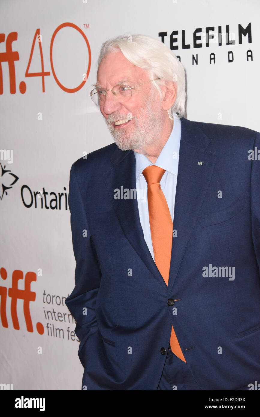 Toronto, Ontario, Canada. 16th Sep, 2015. Actor DONALD SUTHERLAND ...