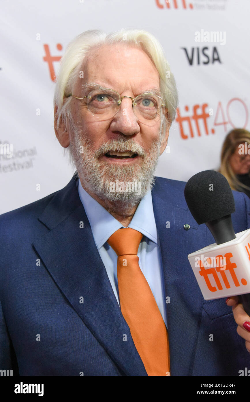 Toronto, Ontario, Canada. 16th Sep, 2015. Actor DONALD SUTHERLAND ...