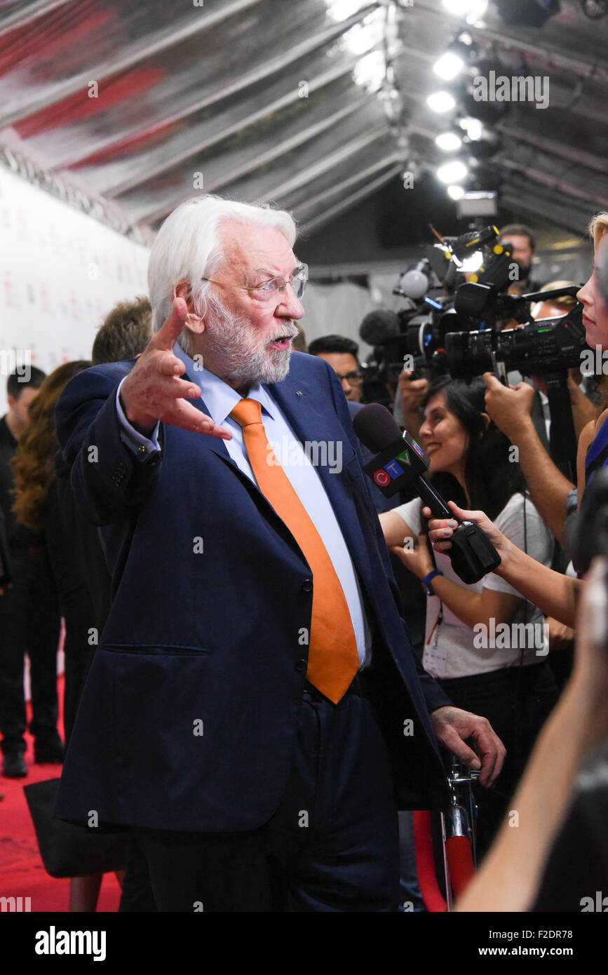 Toronto, Ontario, Canada. 16th Sep, 2015. Actor DONALD SUTHERLAND ...