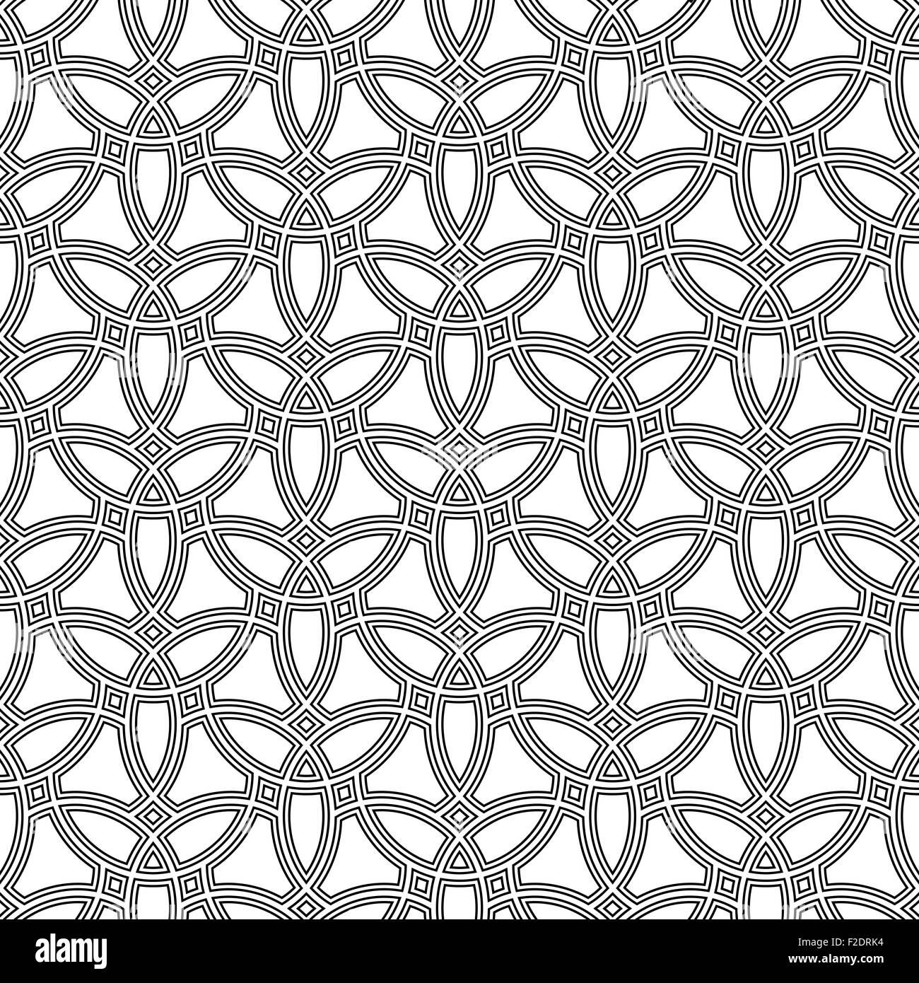 Fine geometric pattern with oriental elements. Seamless grill for ...