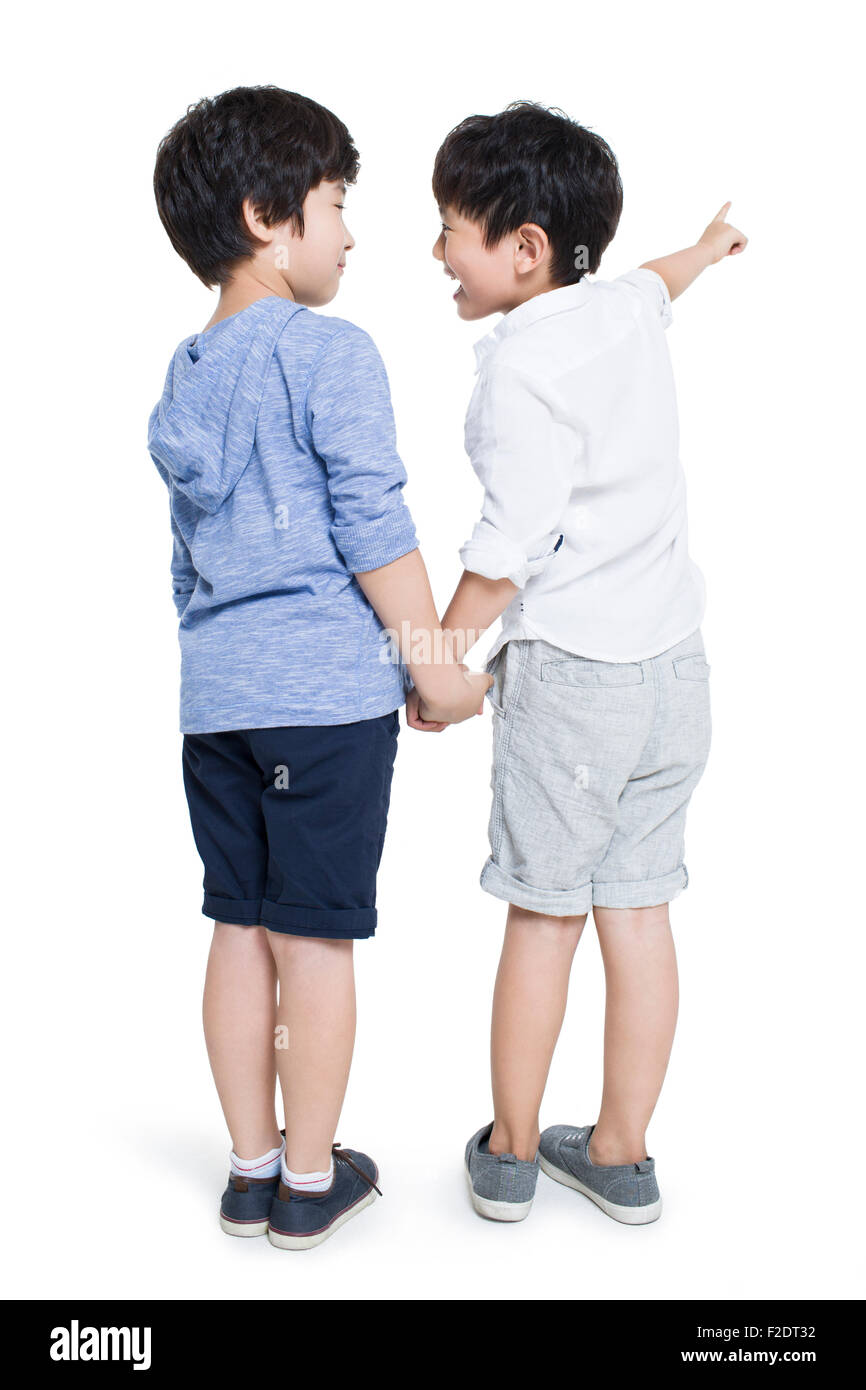 Children pointing at Cut Out Stock Images & Pictures - Alamy