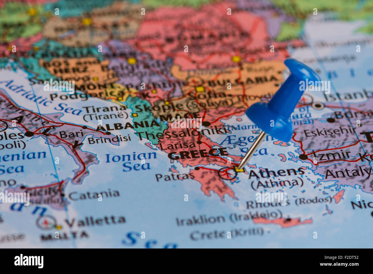 Middle greece map hi-res stock photography and images - Alamy