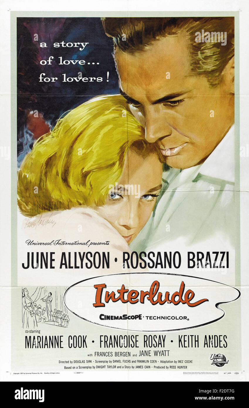 Interlude (1957) 01 - Movie Poster Stock Photo - Alamy