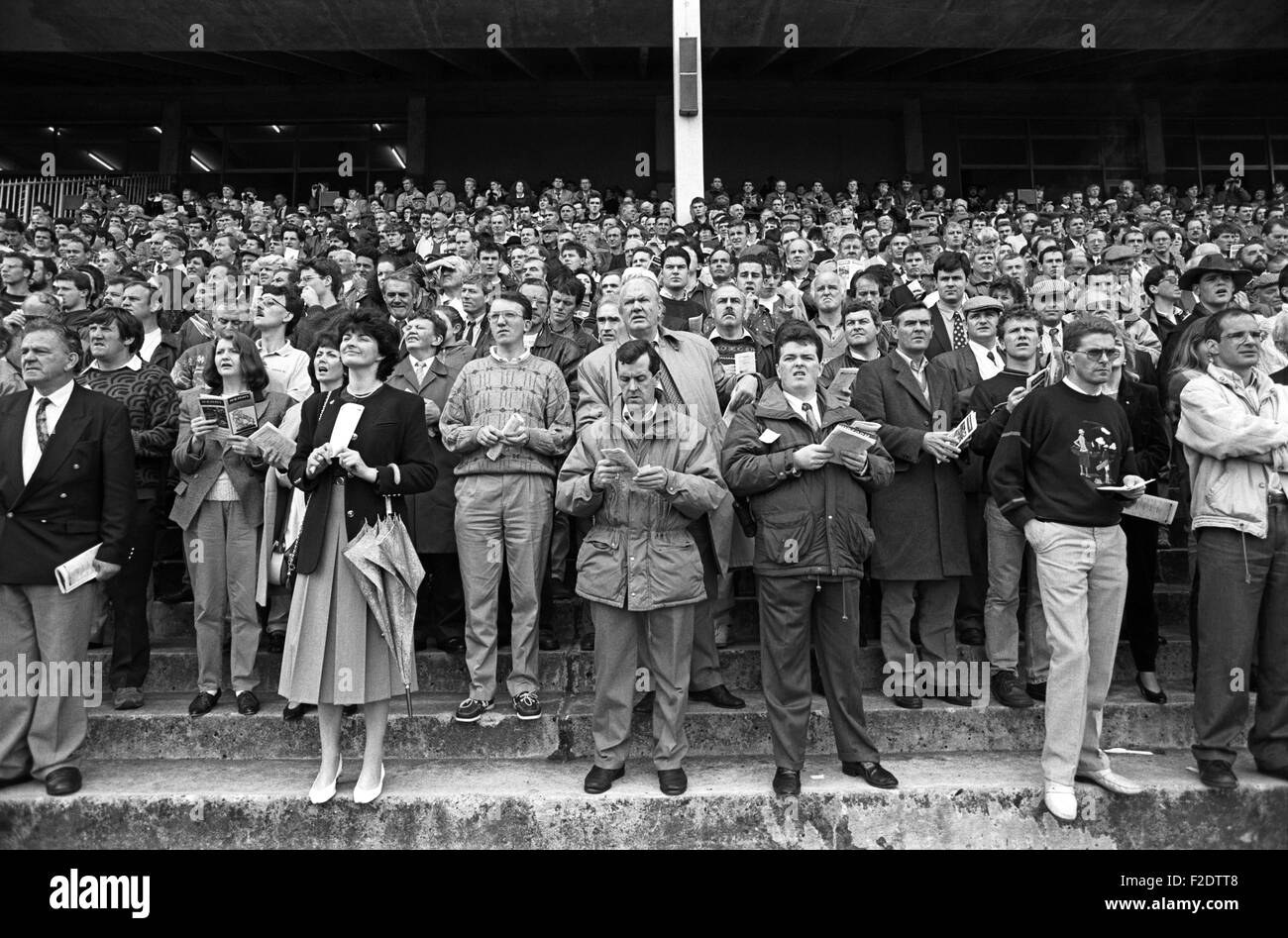 Spectators at the Leopardstown Races, home of Irish racing in Dublin ...