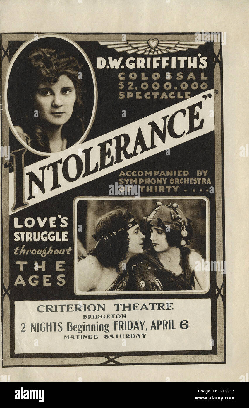 Intolerance 03 - Movie Poster Stock Photo - Alamy