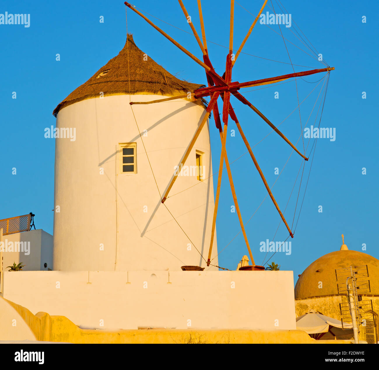 old mill in santorini greece europe and the sky Stock Photo - Alamy