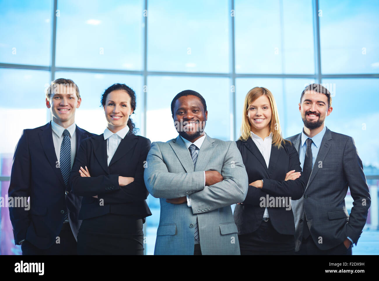 Happy intercultural business partners hi-res stock photography and ...