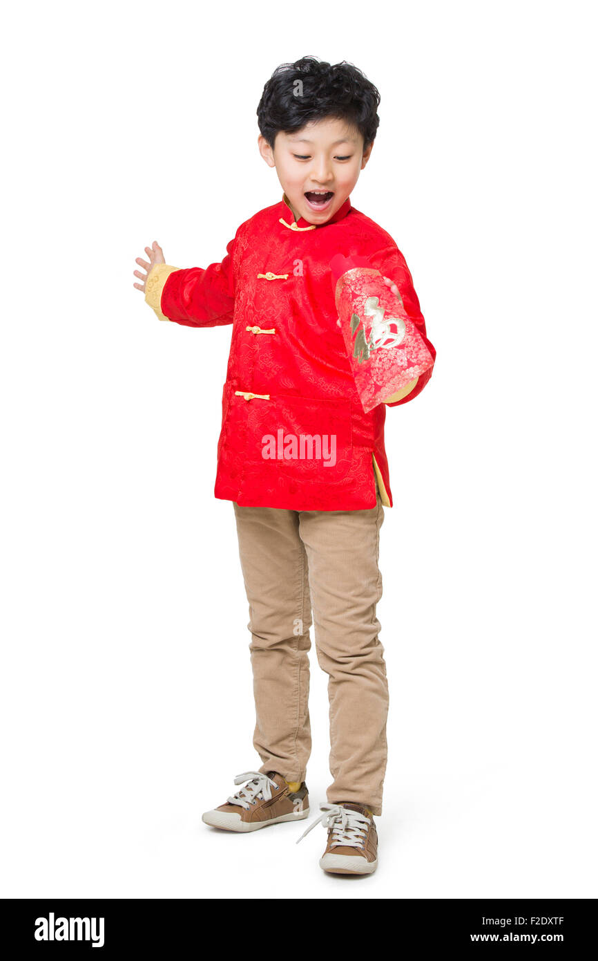 Boy opening new year hi-res stock photography and images - Alamy