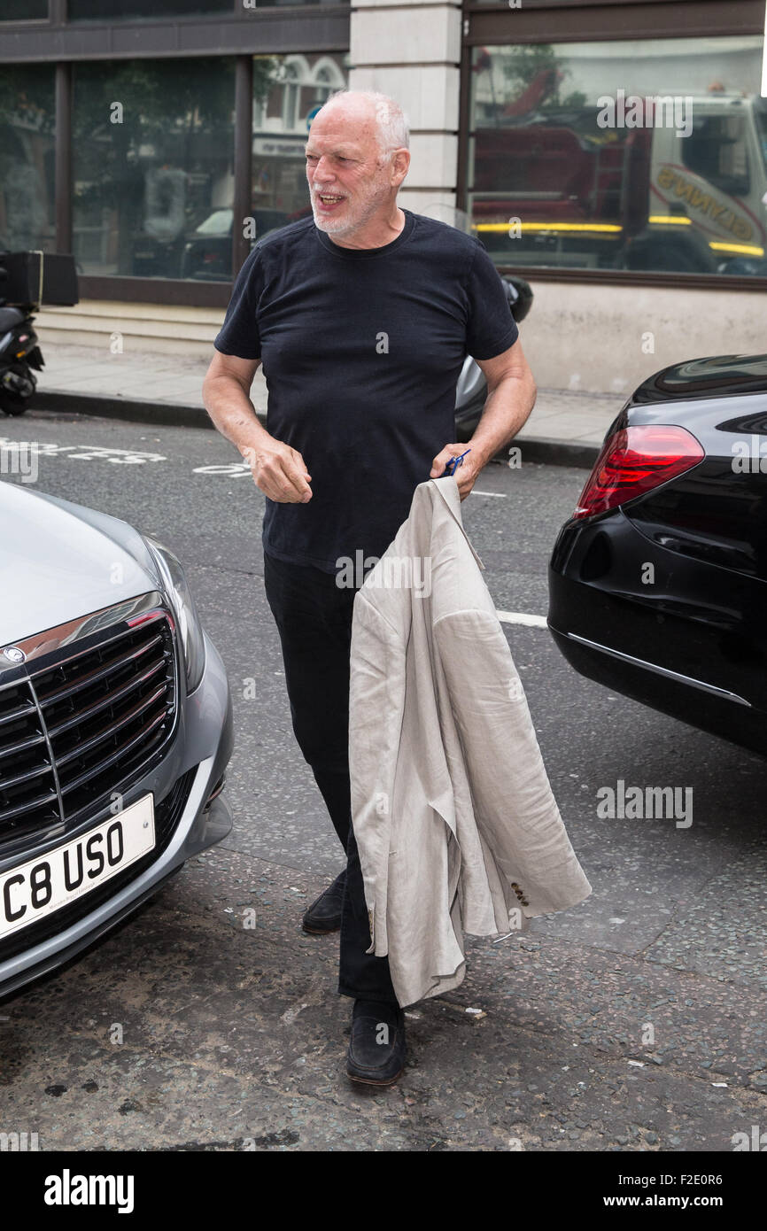 David Gilmour pictured arriving the Radio 2 studio Featuring: David ...