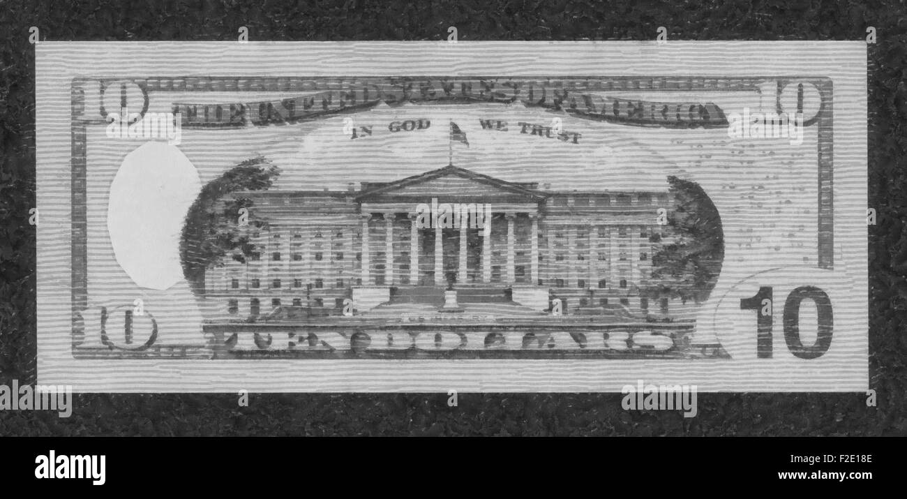 Us banknotes reverse Black and White Stock Photos & Images - Alamy