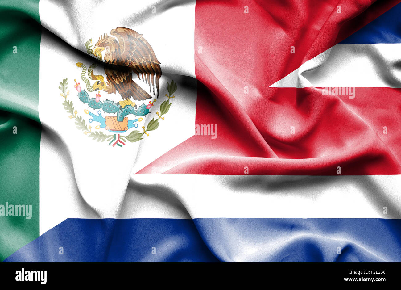Flags mexico costa rica hi-res stock photography and images - Alamy
