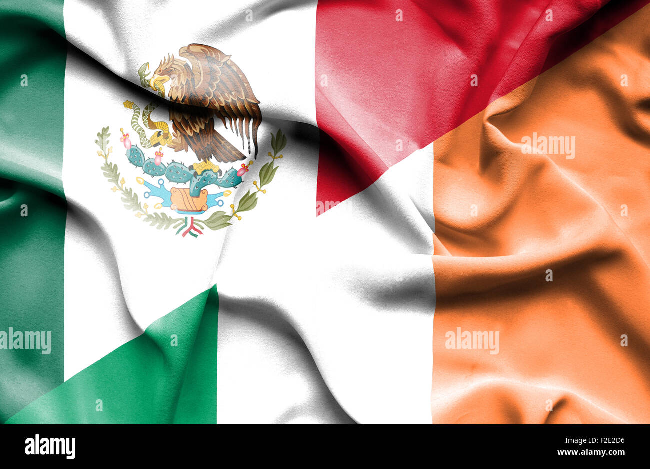 Waving flag mexico ireland hi-res stock photography and images - Alamy