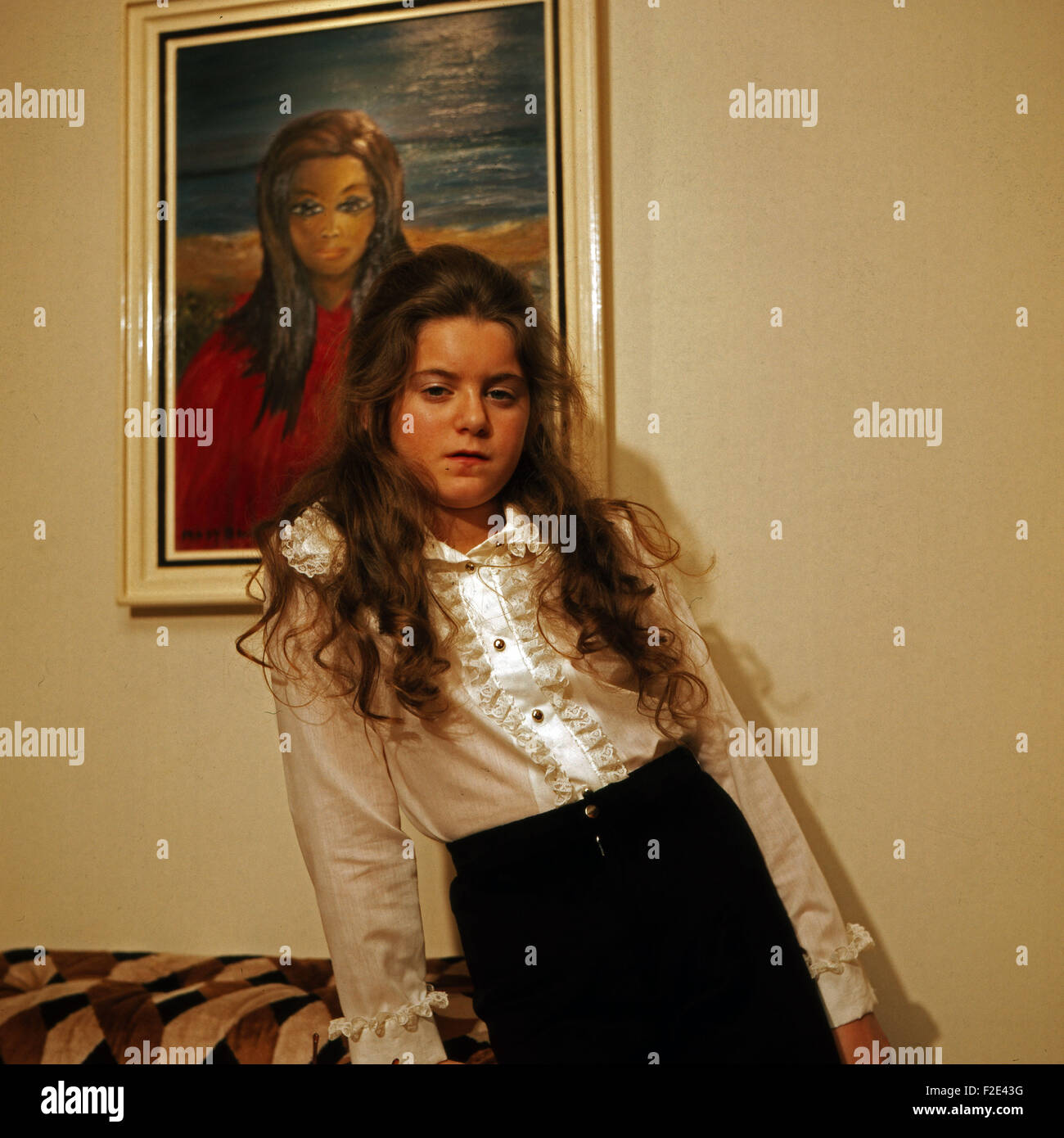 Junge Schauspielerin Isabelle Höringer, Deutschland 1970er Jahre. Young ...