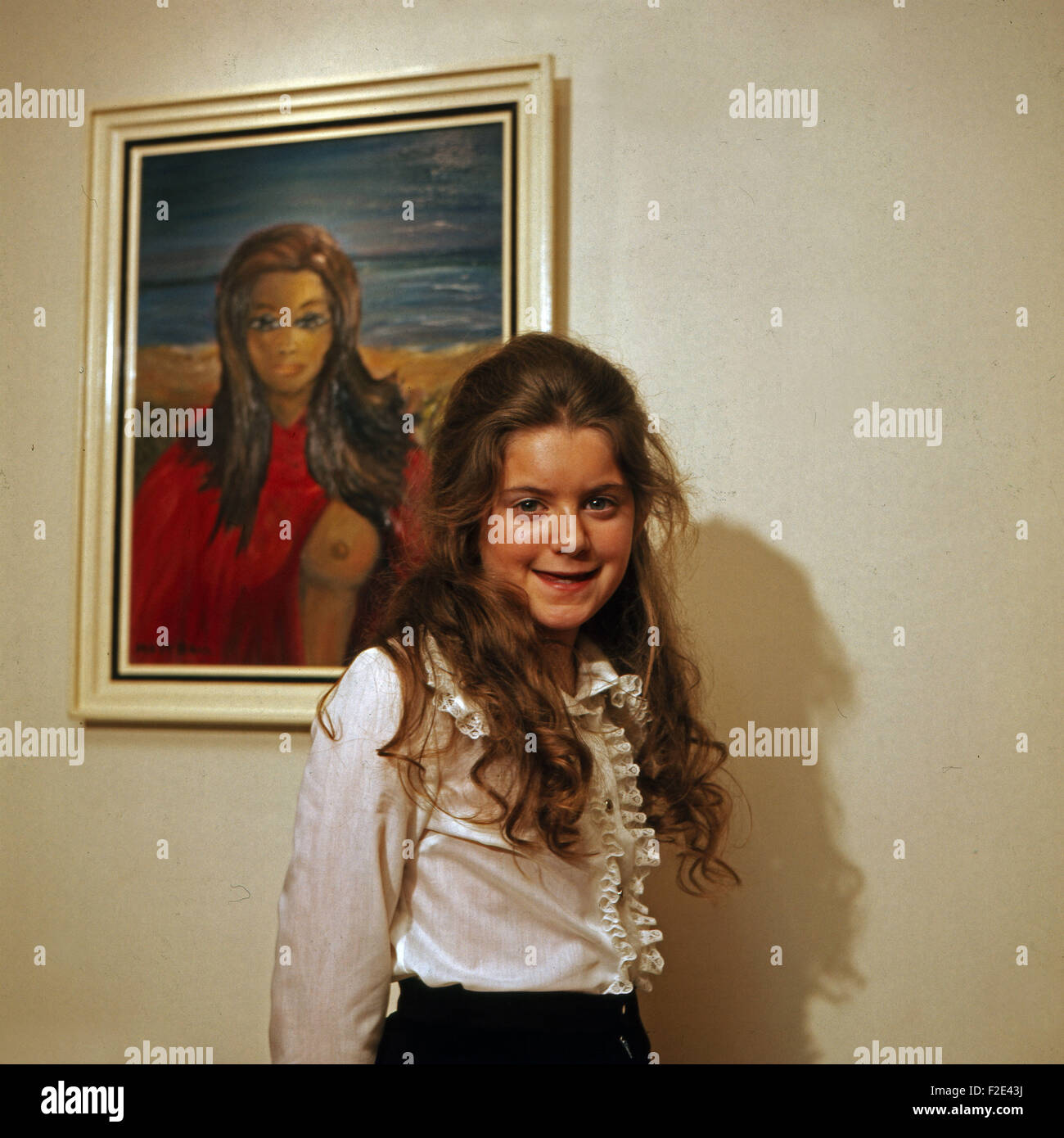 Junge Schauspielerin Isabelle Höringer, Deutschland 1970er Jahre. Young ...