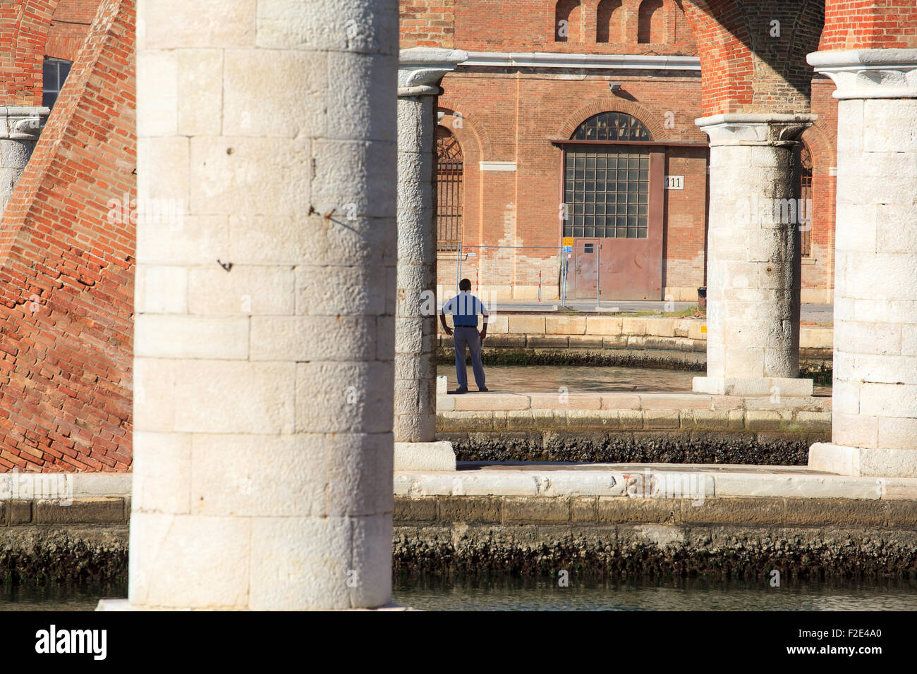View of Arsenale columns in Venice, Italy Stock Photo - Alamy