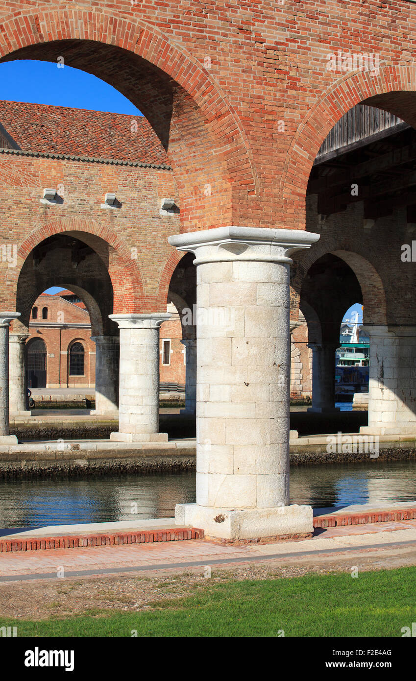 View of Arsenale columns in Venice, Italy Stock Photo - Alamy