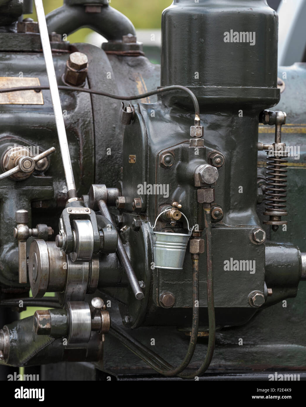 Miniature bucket catching drips on 1939 Ruston Hornsby stationary ...