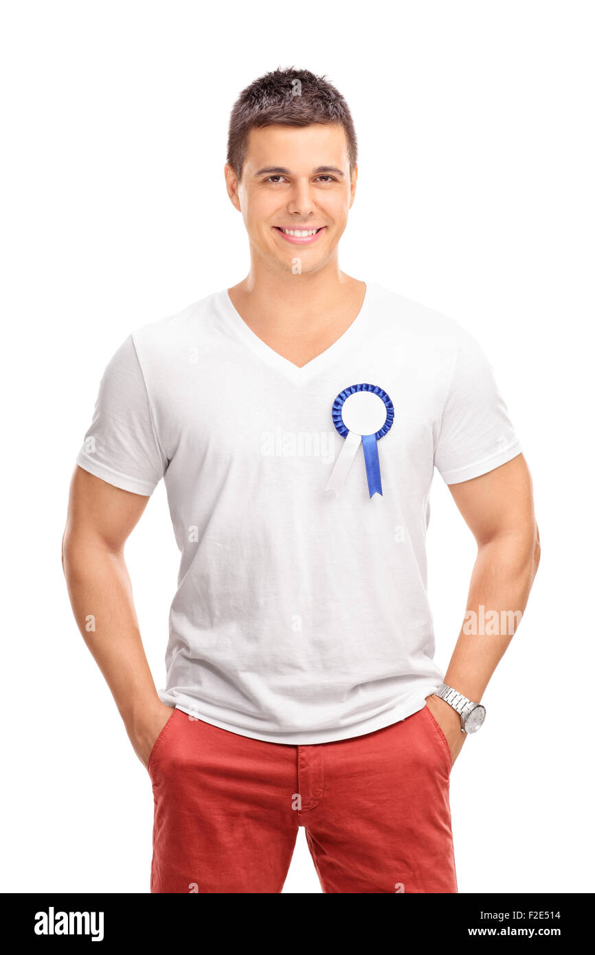 Person wearing a badge hi-res stock photography and images - Alamy