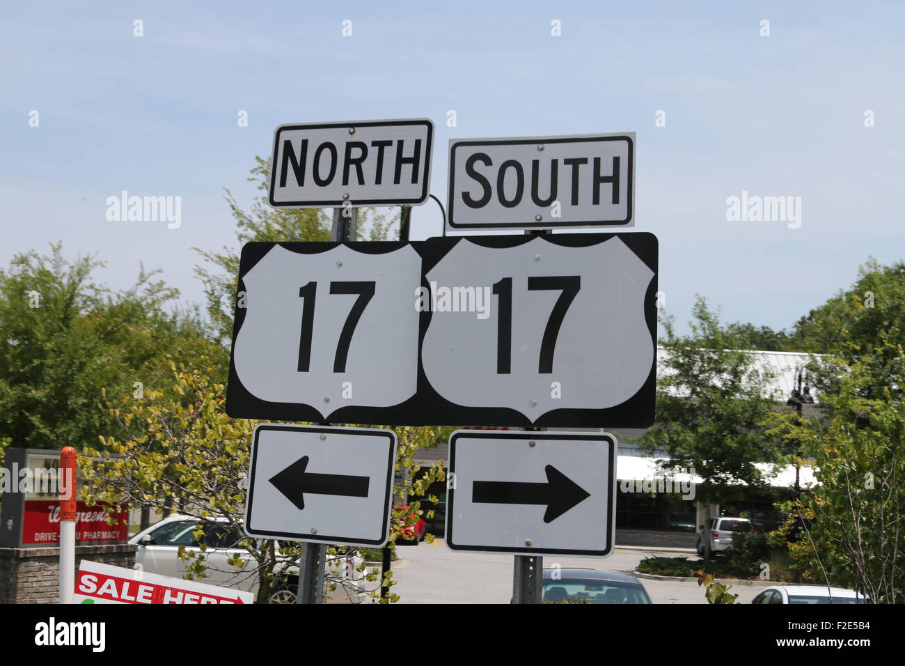 US 17 road signs Stock Photo - Alamy