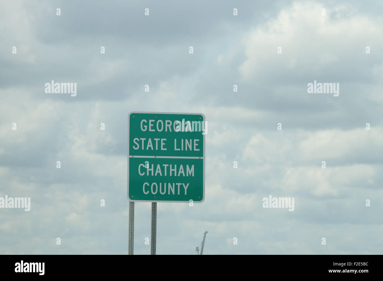 Georgia state line, Chatham county Stock Photo - Alamy