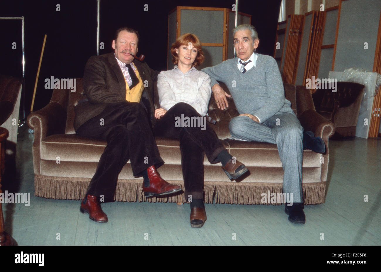 Schauspieler Ingeborg Schöner, Wolfgang Völz und Lukas Ammann (right ...