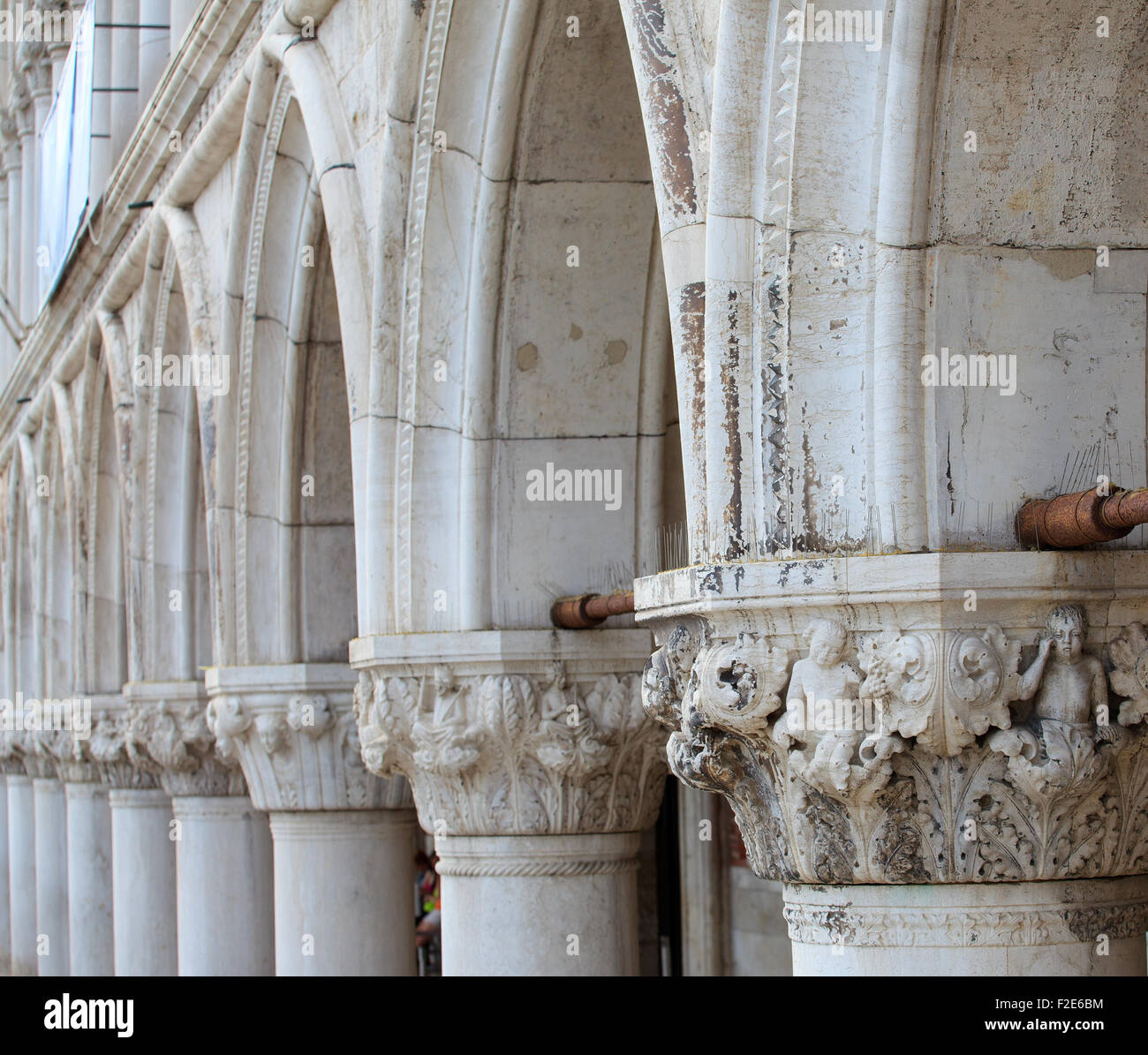 Photo of typical corinthian columns of Venice Stock Photo - Alamy